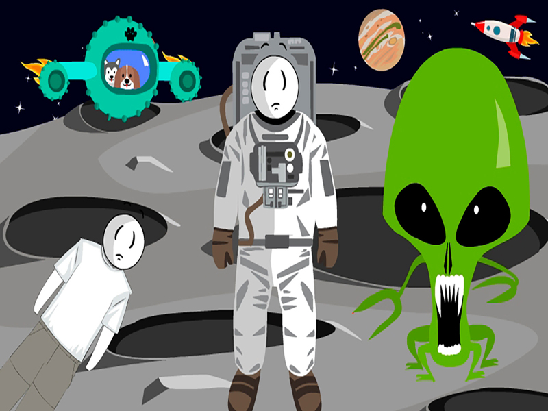 Stickman在太空中 🕹️ 在线游玩于Sgames