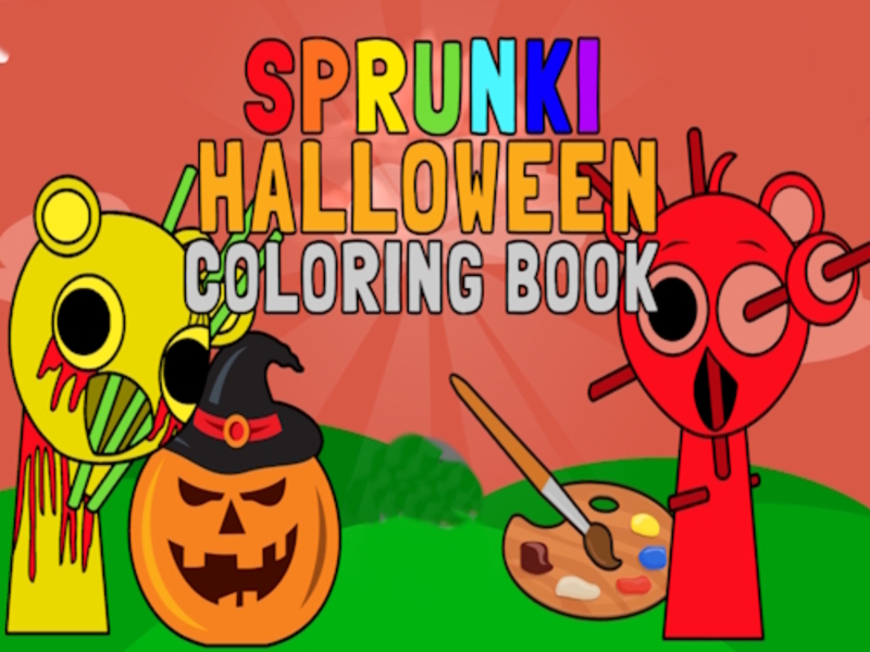 Sprunki Halloween Coloring Book 🕹️ 在线游玩于Sgames