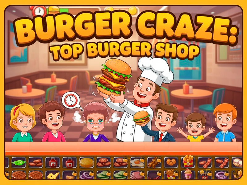 Burger Craze: Top Burger Shop 🕹️ 在线游玩于Sgames